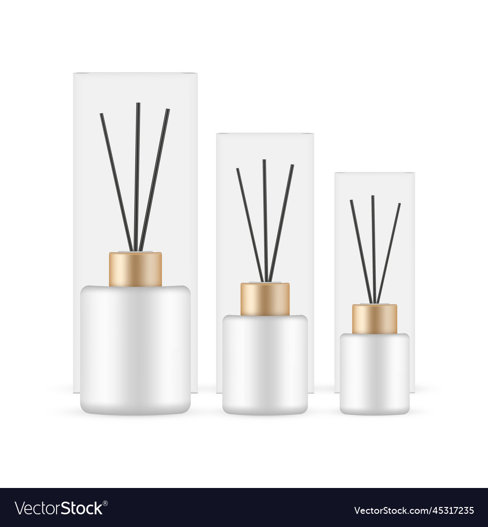 Packaging for aromatherapy reed diffuser Vector Image