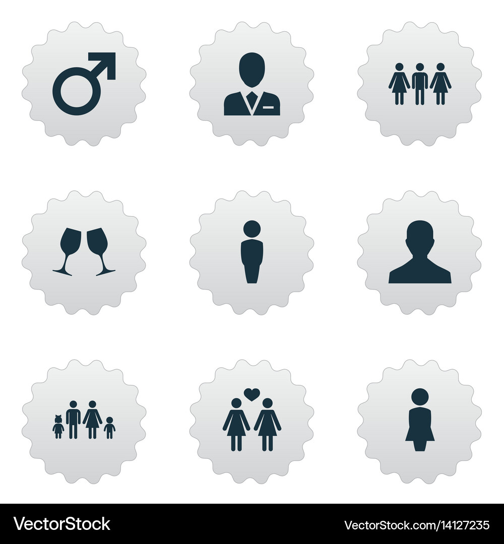 Set of simple icons element Royalty Free Vector Image