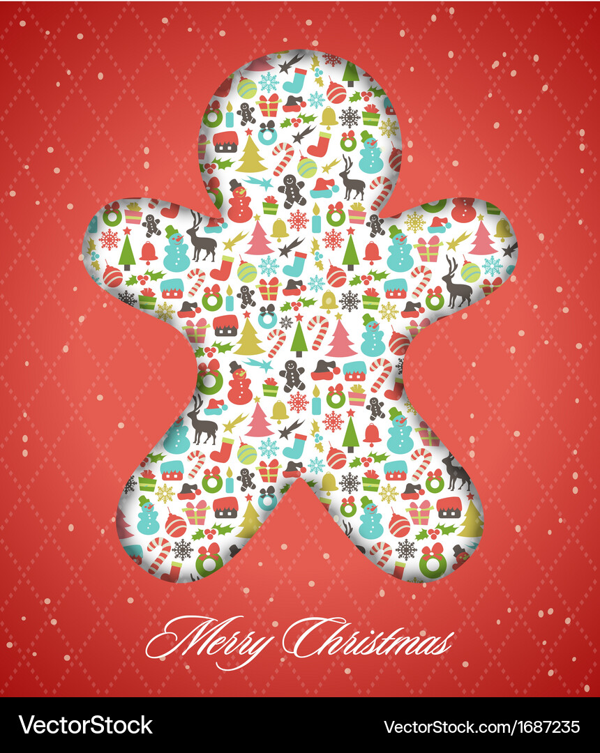 Stylized colorful christmas card Royalty Free Vector Image