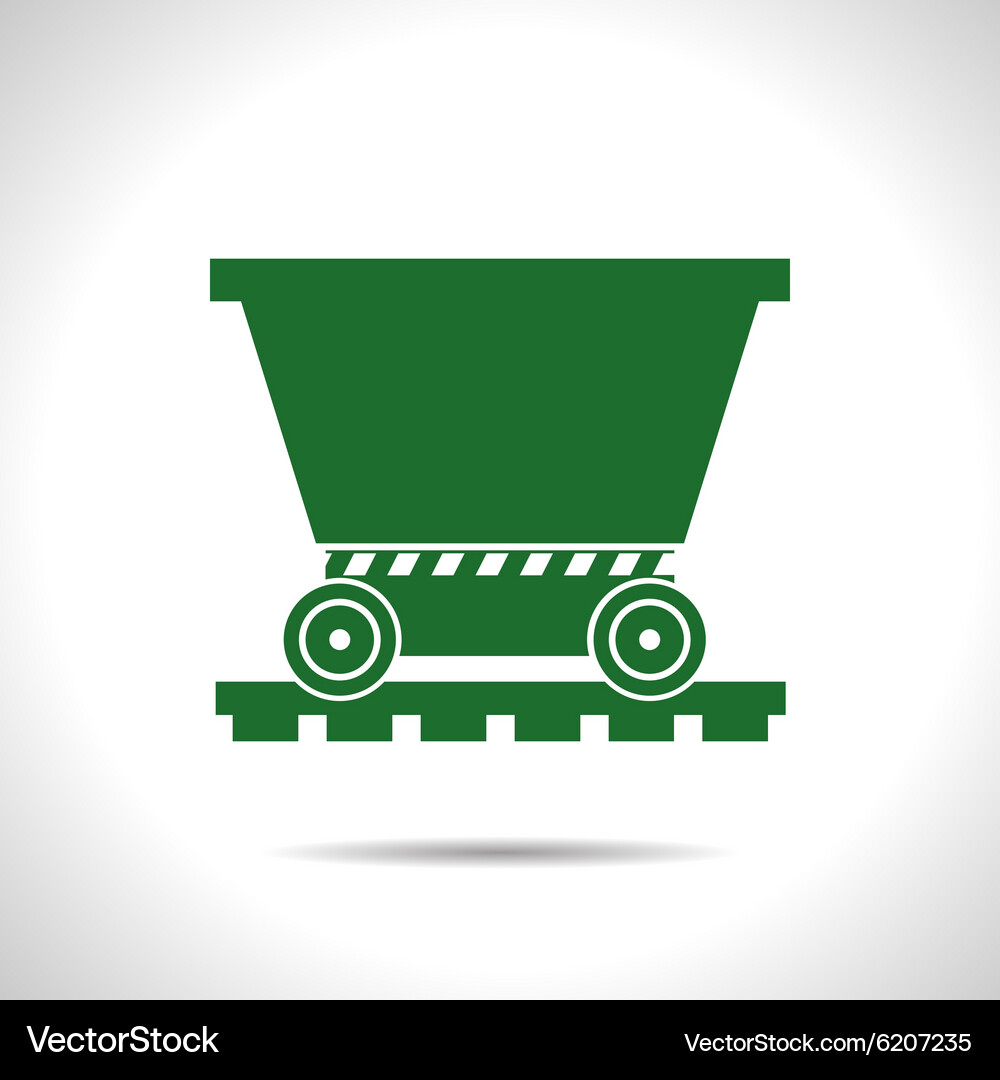 Vetor color flat trolley icon Epsflat color0 Vector Image