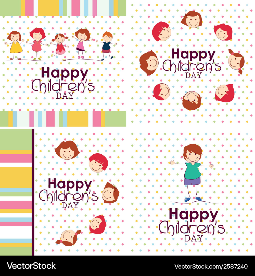 Abstract children day background with special Vector Image