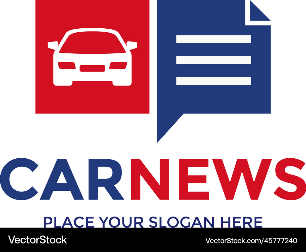 Car news logo template Royalty Free Vector Image