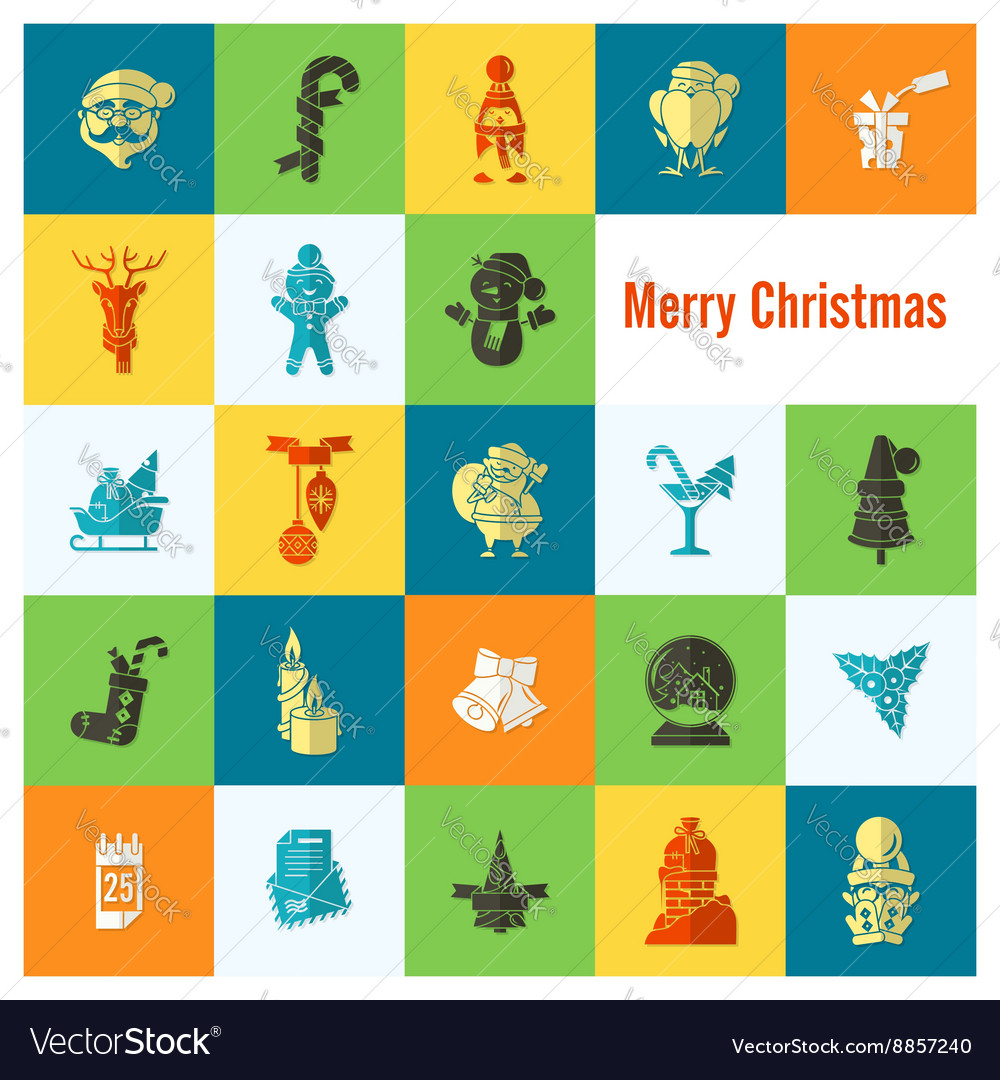 Christmas and winter icons collection Royalty Free Vector