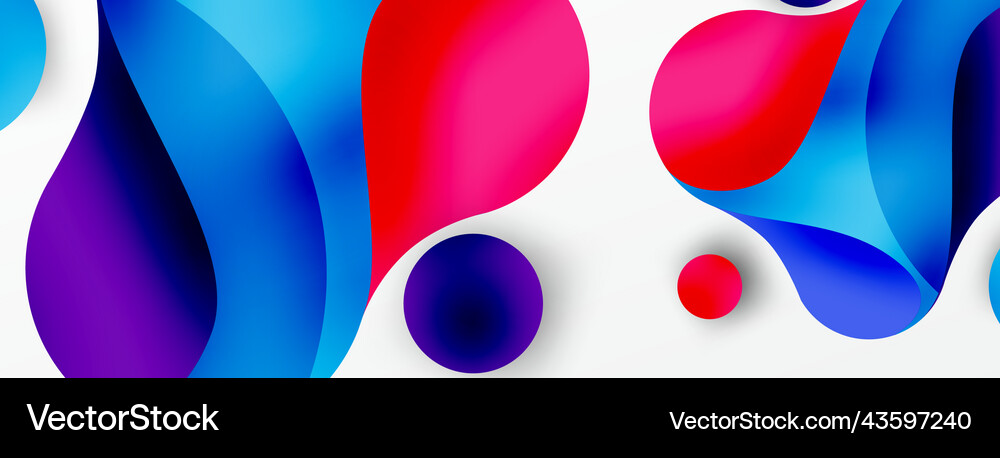 Flowing geometric shapes minimalist abstract Vector Image