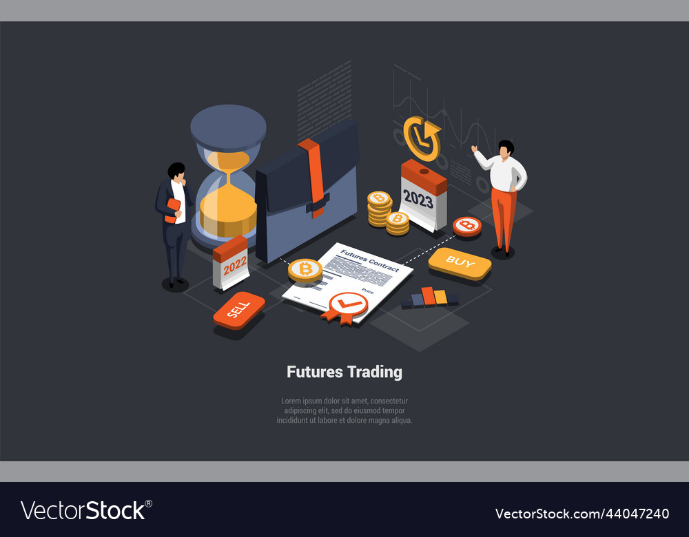 Futures market trading binary option and risks Vector Image