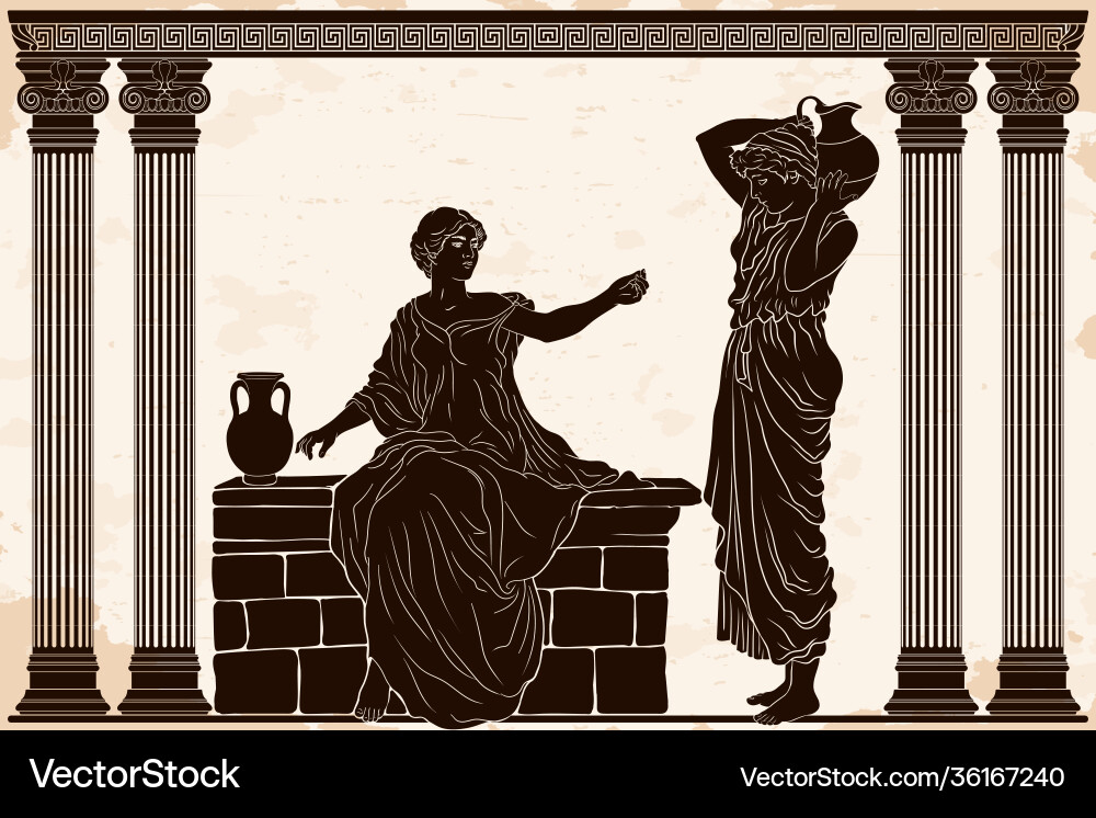 Greek women Royalty Free Vector Image - VectorStock