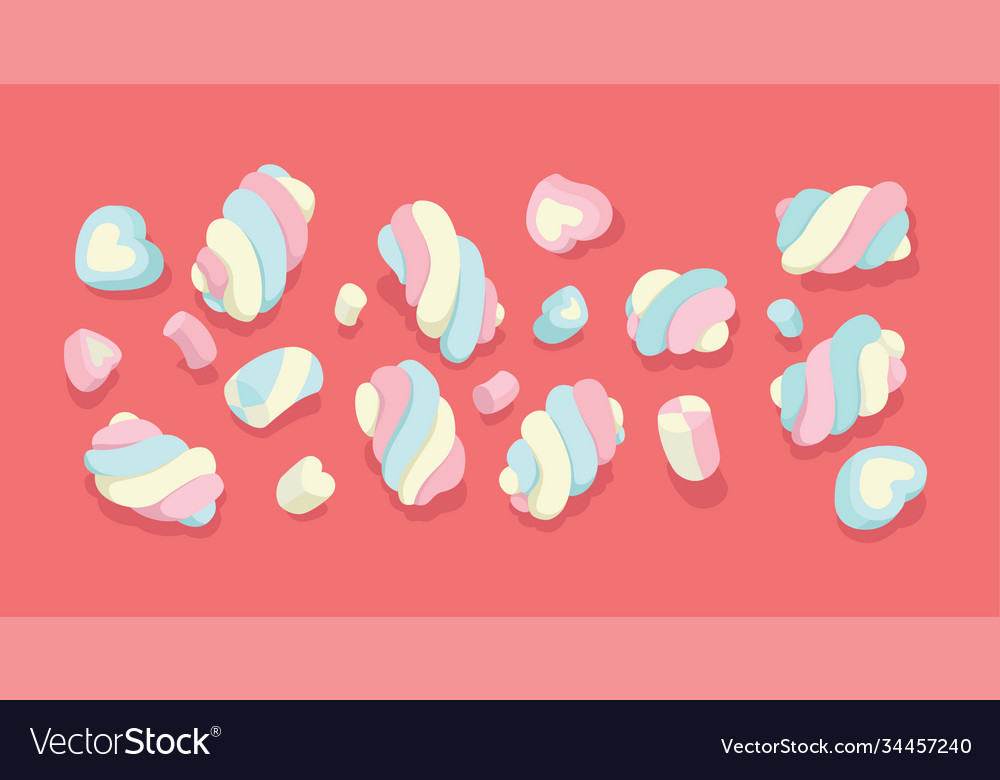 Marshmallow set Royalty Free Vector Image - VectorStock