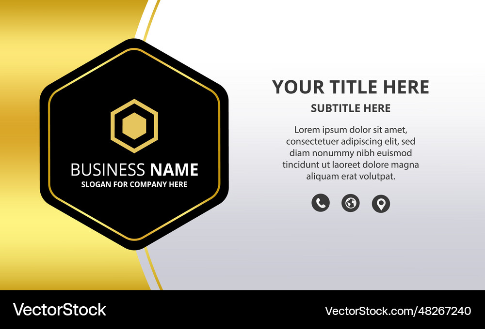 Modern gold and white business background Vector Image