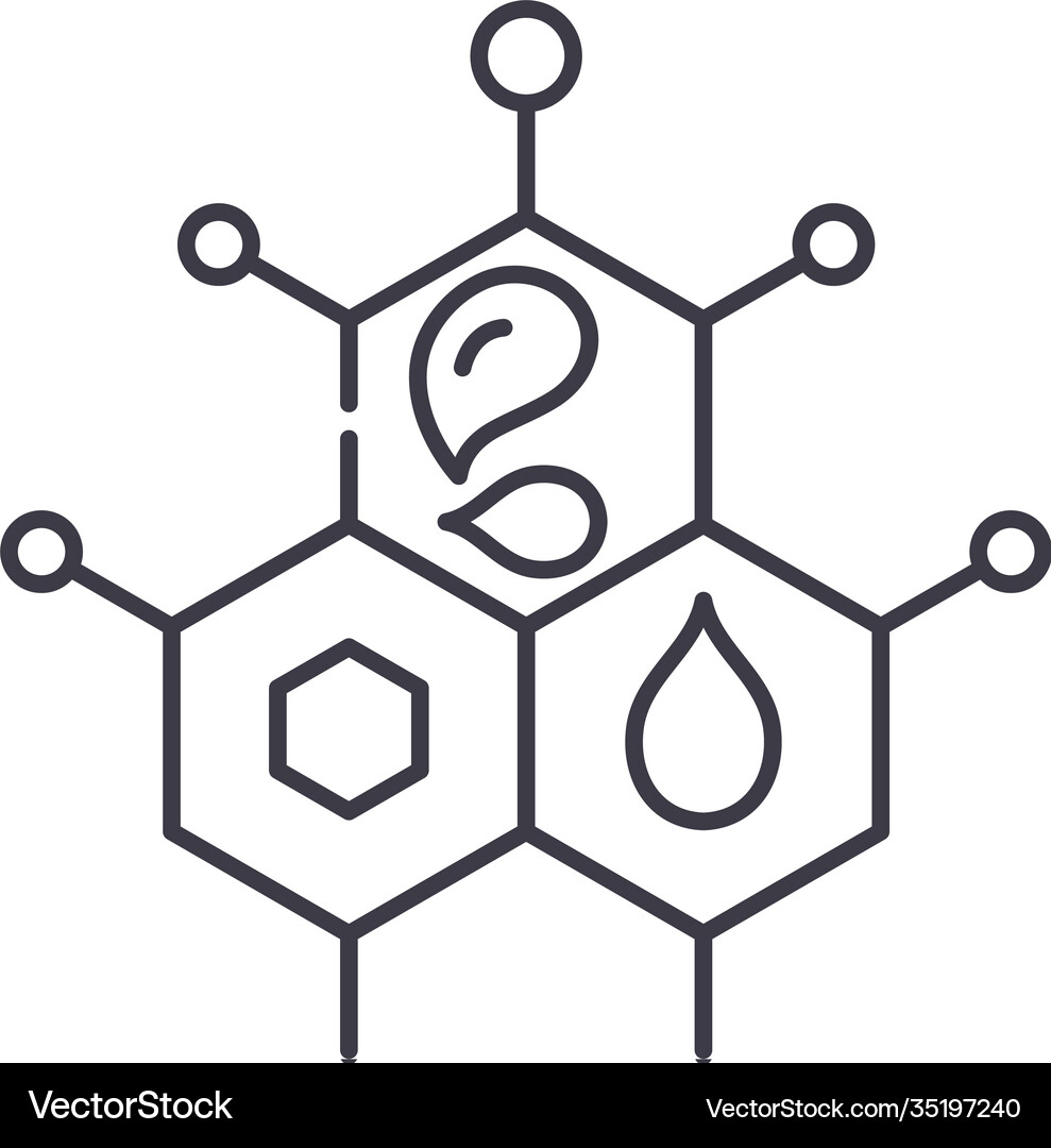 Oil chemistry icon linear isolated Royalty Free Vector Image