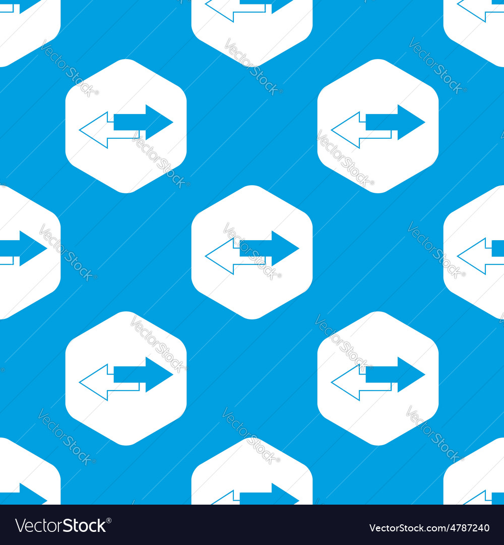 Opposite arrows hexagon pattern Royalty Free Vector Image