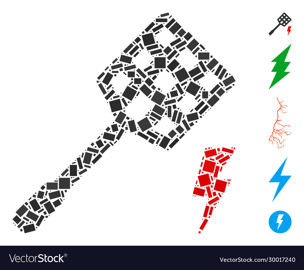 Rectangular mosaic electric fly killer Royalty Free Vector