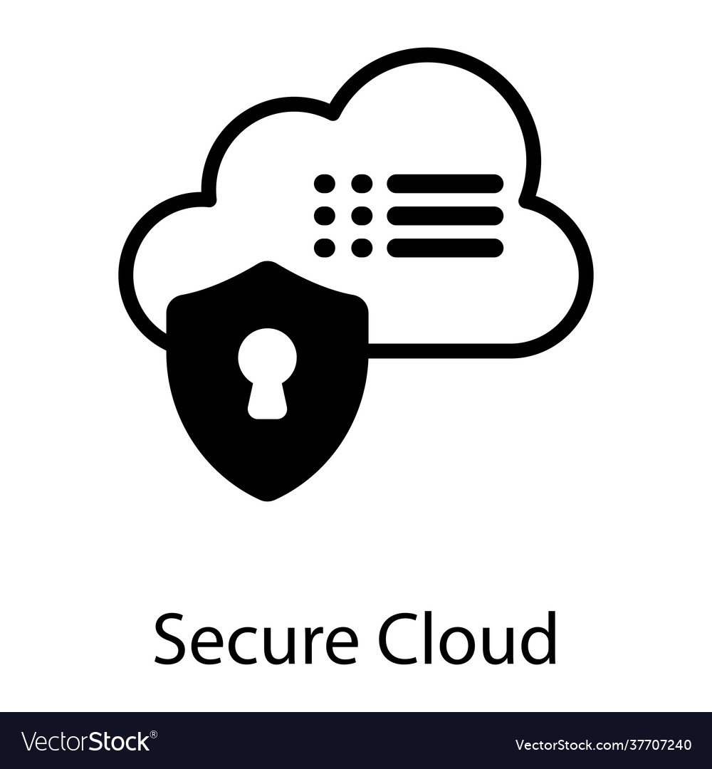 Secure cloud Royalty Free Vector Image - VectorStock