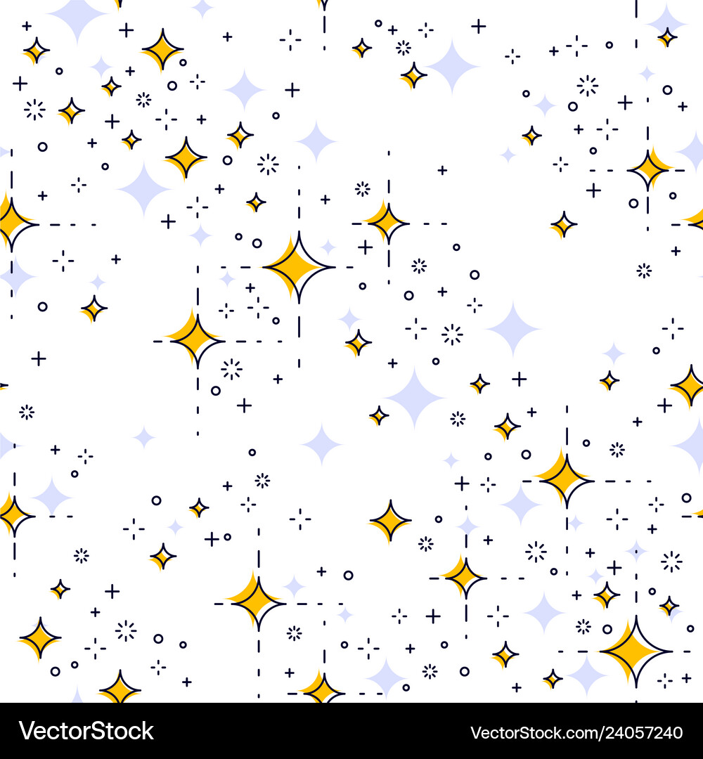 Space seamless background with stars undiscovered Vector Image