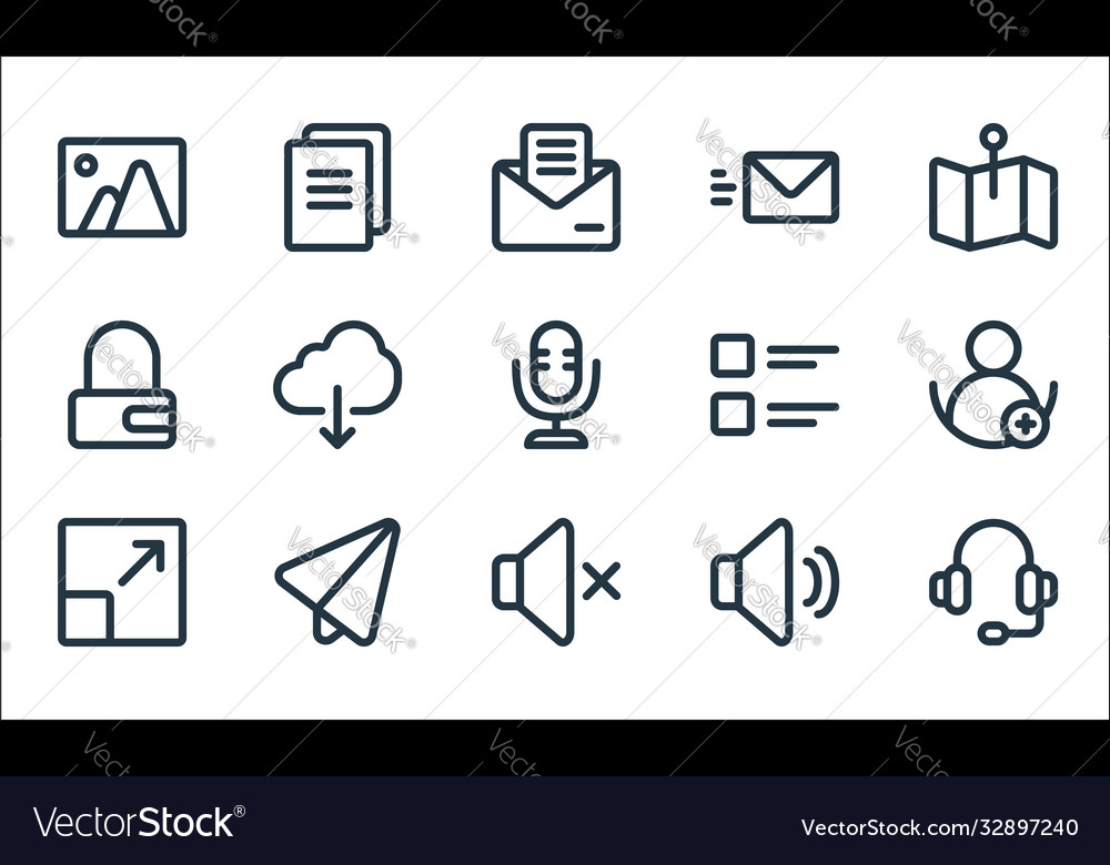 Ui line icons linear set quality line set Vector Image