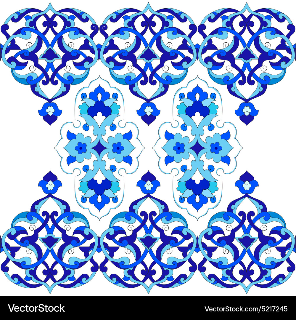 Designed with shades of blue ottoman pattern Vector Image