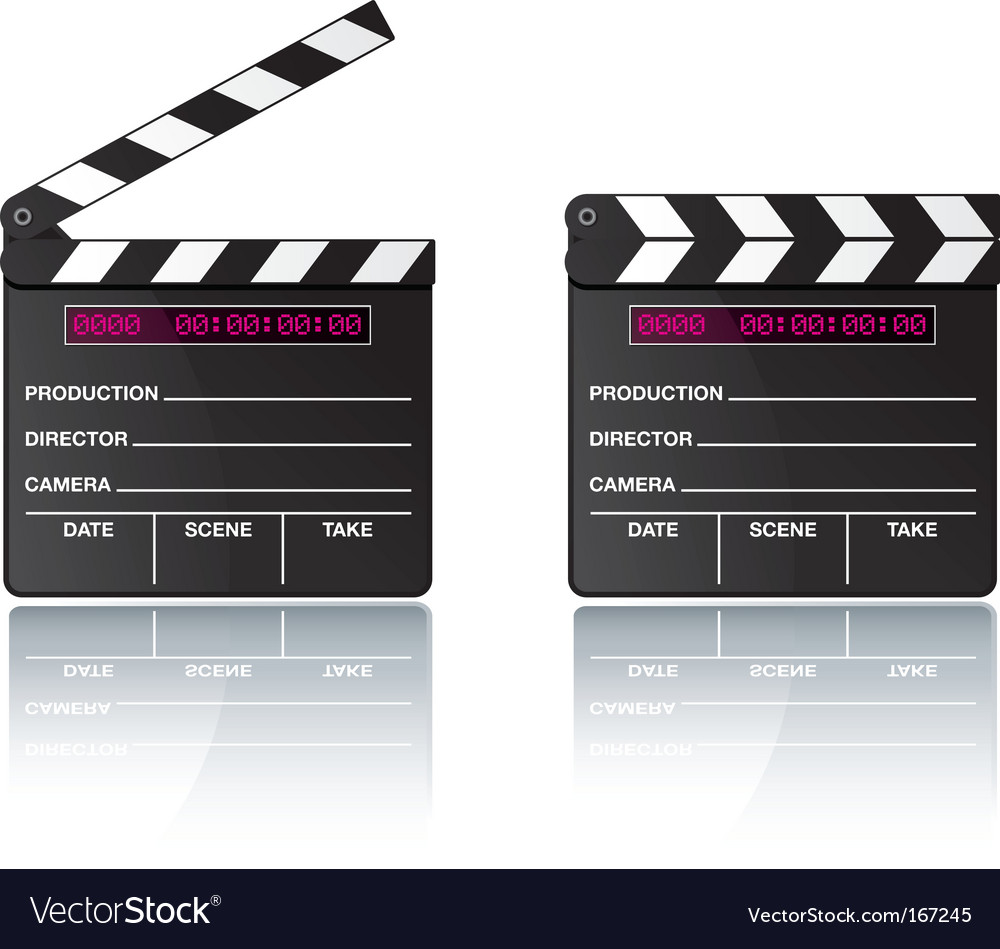 Digital Clapper Board Royalty Free Vector Image