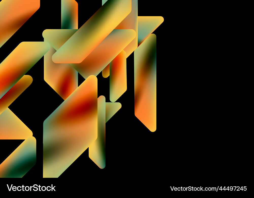 Fluid color dynamic geometric shapes abstract Vector Image