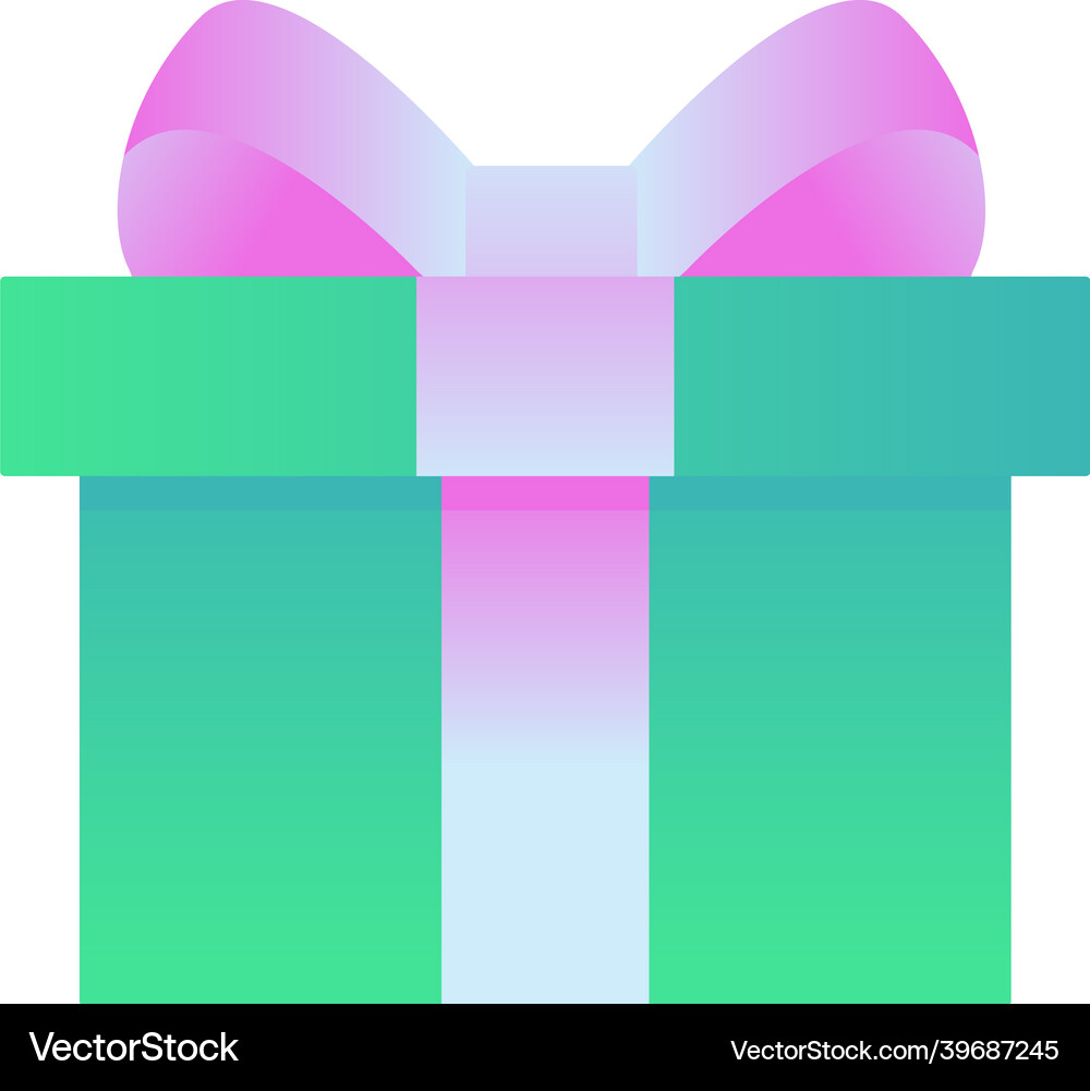 Gift box christmas or birthday present icon Vector Image
