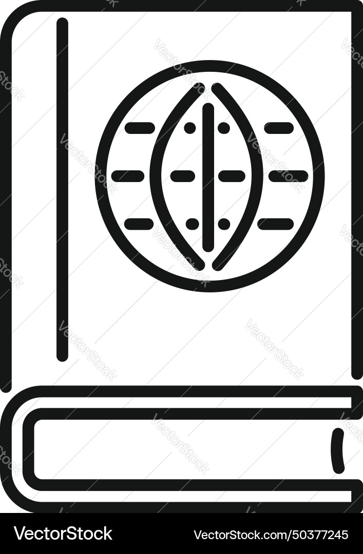 Global book store icon outline internet Royalty Free Vector
