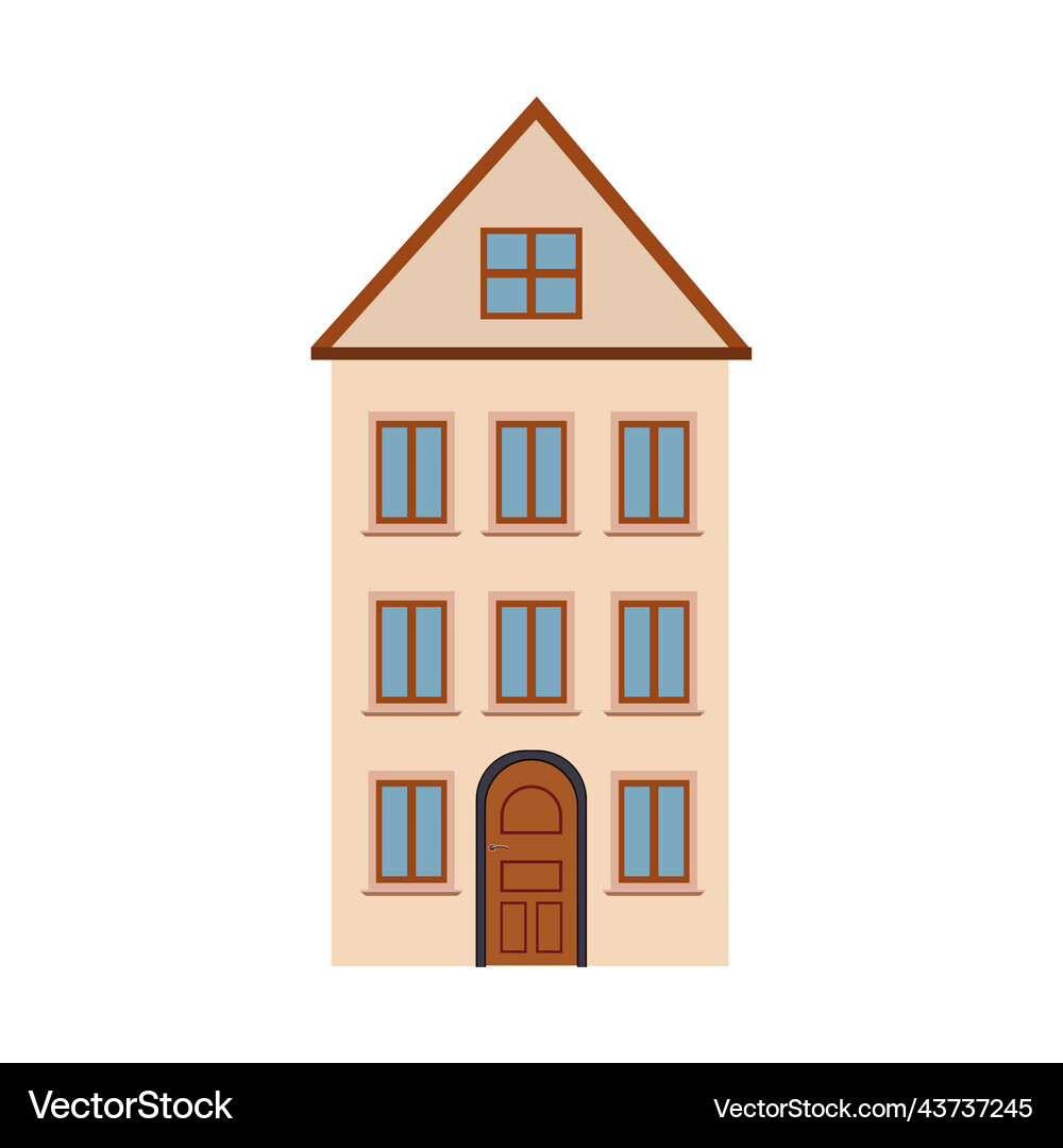 House cartoon icon isolated Royalty Free Vector Image