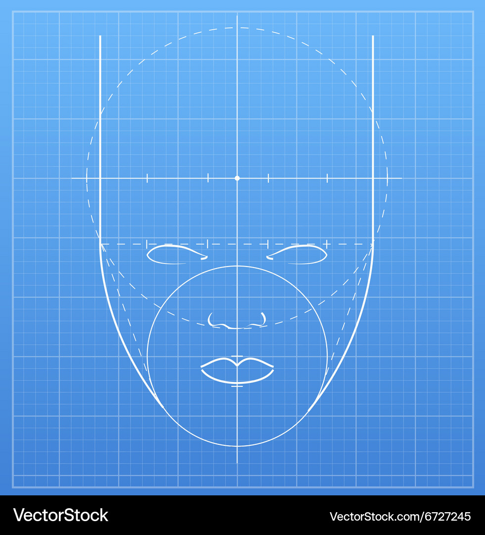 Mark of a human face Royalty Free Vector Image