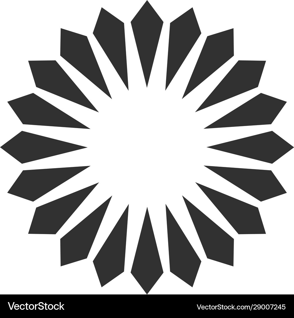 Ornament circle flower abstract logo design Vector Image