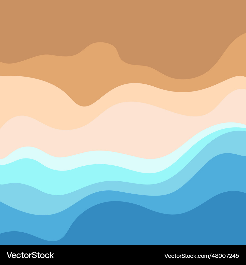 Sea and sand wavy abstract background coast Vector Image