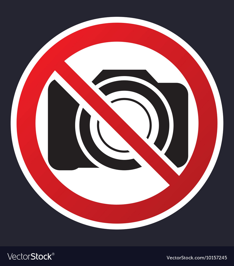 Sign prohibited device no camera Royalty Free Vector Image