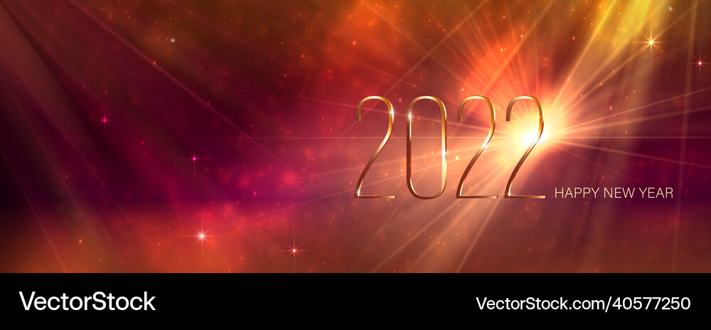 2022 metallic numbers with christmas tree and text