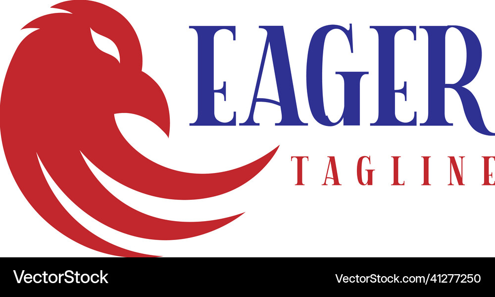 Eagle animal logo design template isolated Vector Image