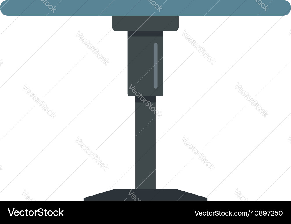 Folding round table icon flat isolated Royalty Free Vector
