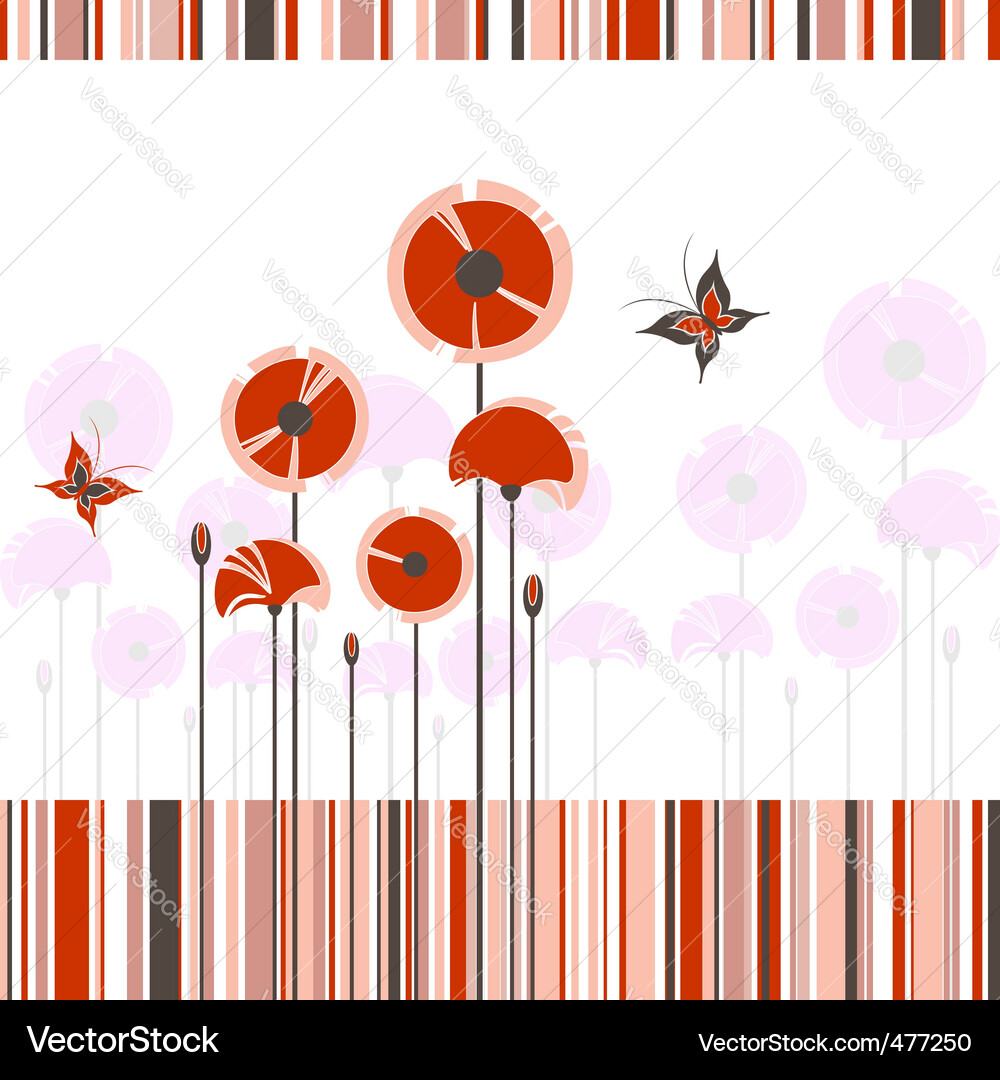Poppy background Royalty Free Vector Image - VectorStock