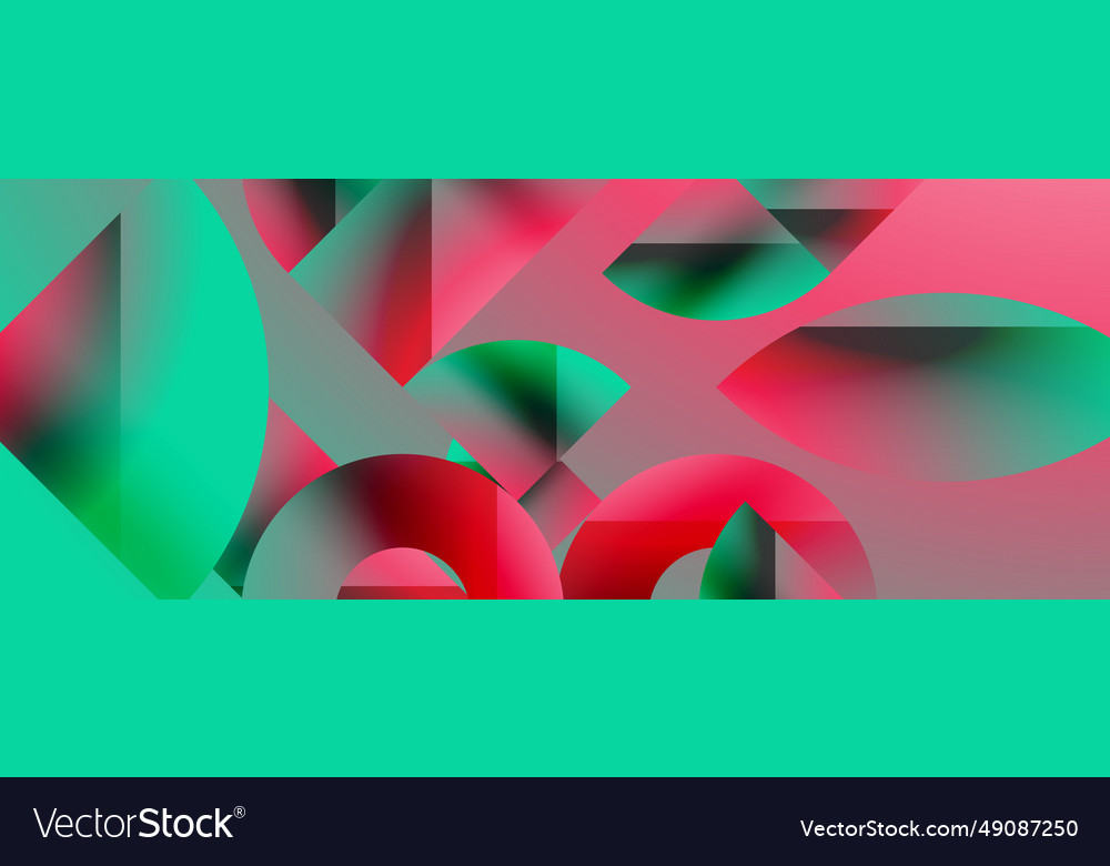 Simple geometric forms - dynamic geometric Vector Image