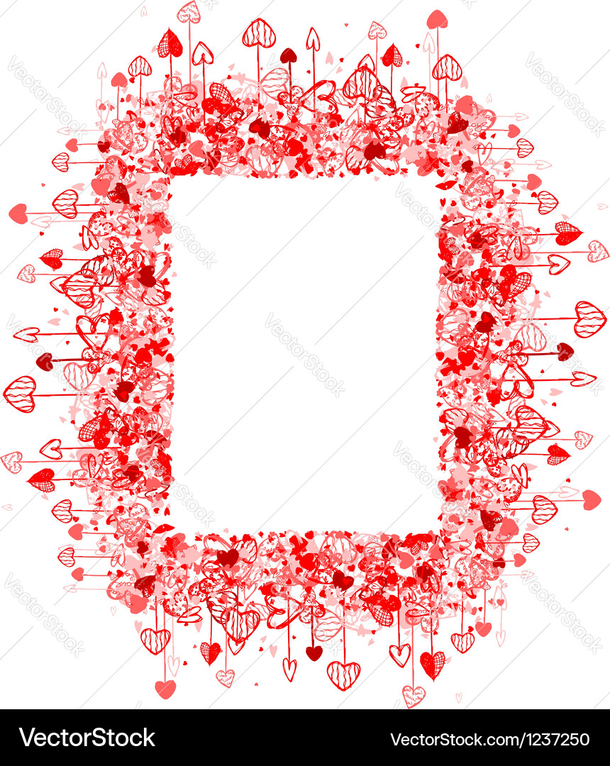 Valentine frame design place for your photo Vector Image