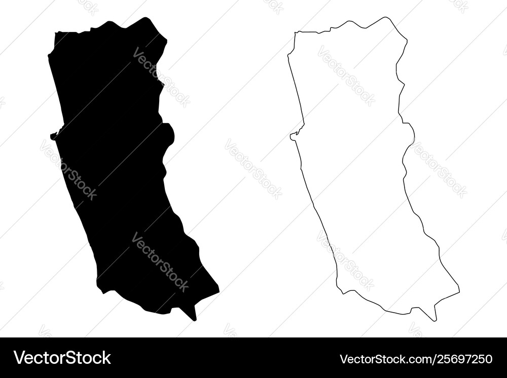 Western province sri lanka map Royalty Free Vector Image