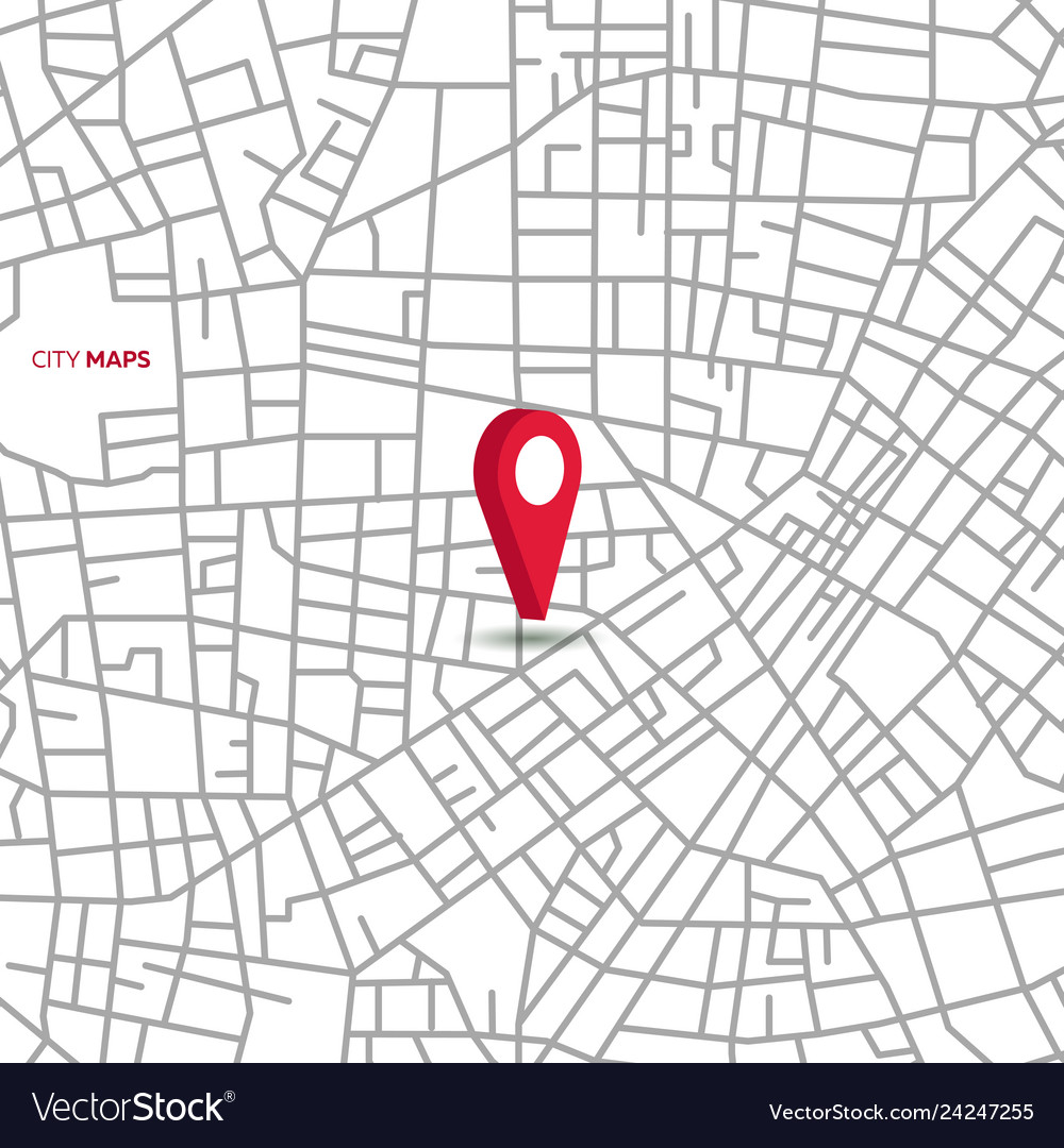 Abstract city map with small pointers Royalty Free Vector