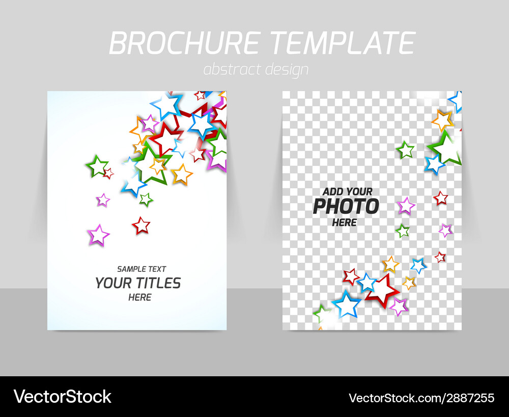 Flyer back and front template design Royalty Free Vector