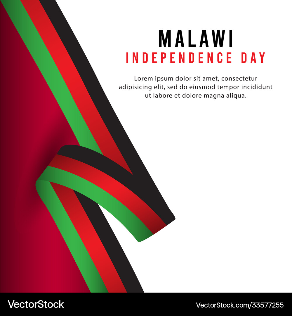 Happy malawi independence day celebration poster Vector Image