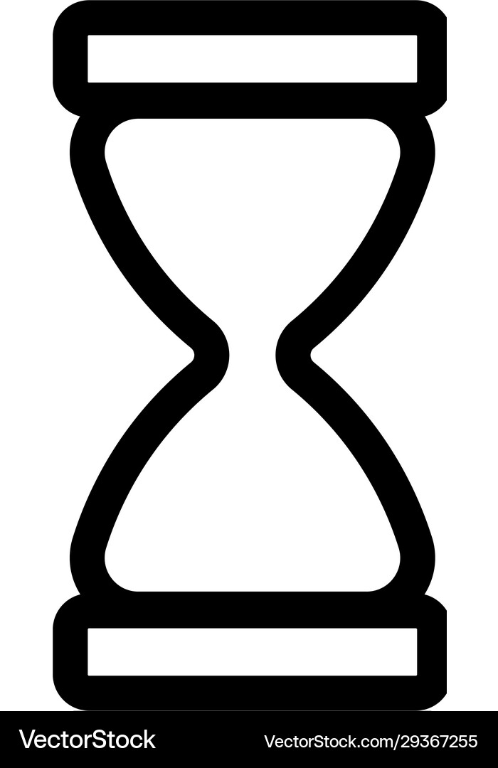 Hourglass icon isolated contour symbol Royalty Free Vector