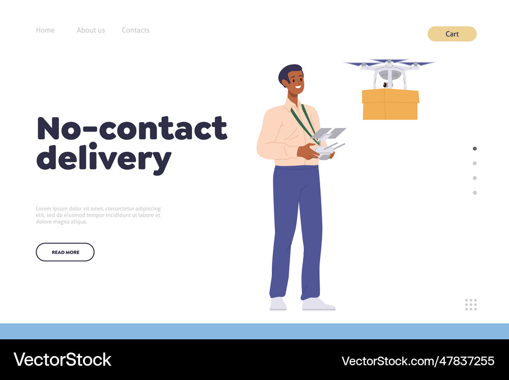 No-contact delivery express service autonomous Vector Image