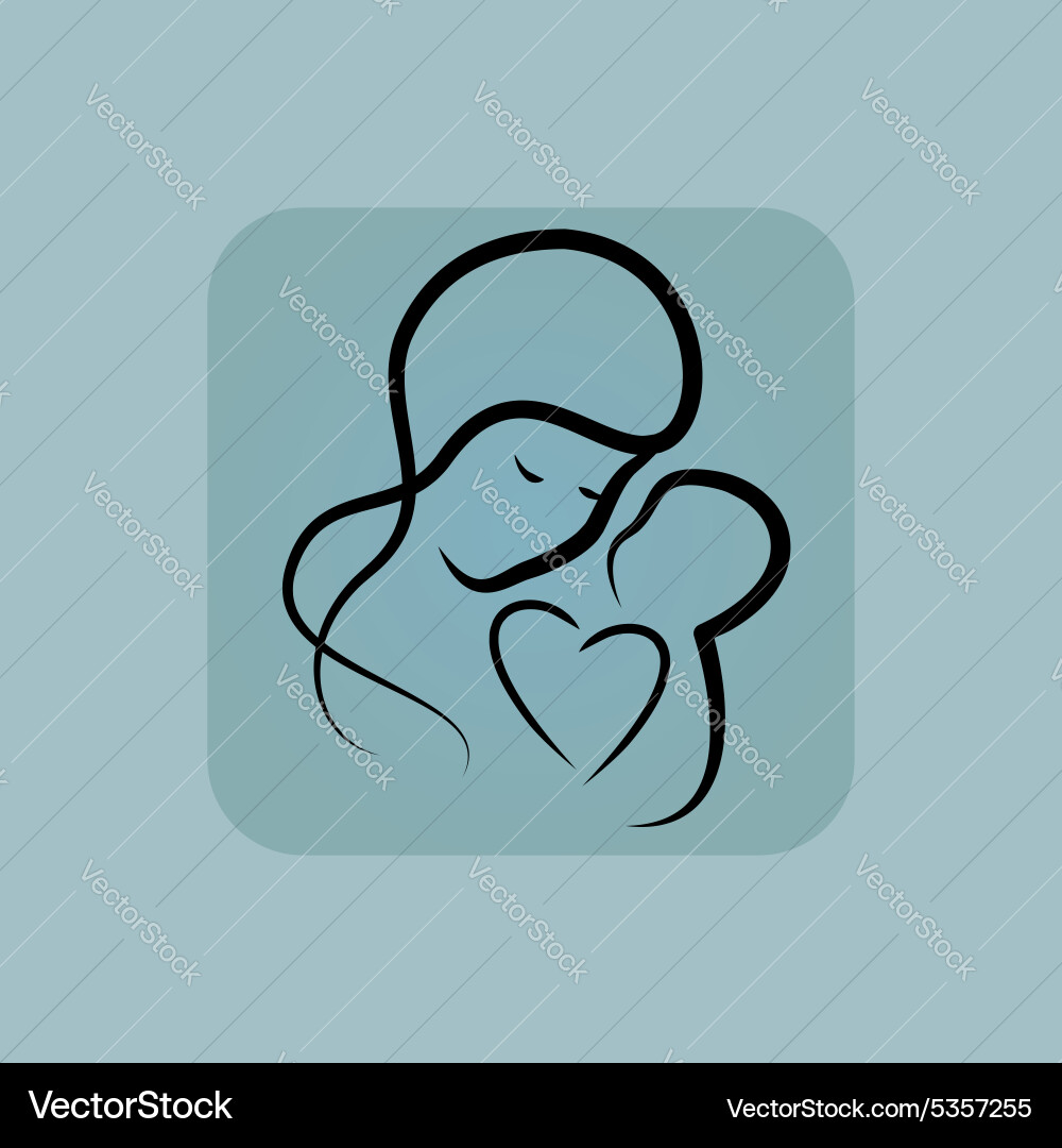 Pale blue mothercare icon Royalty Free Vector Image