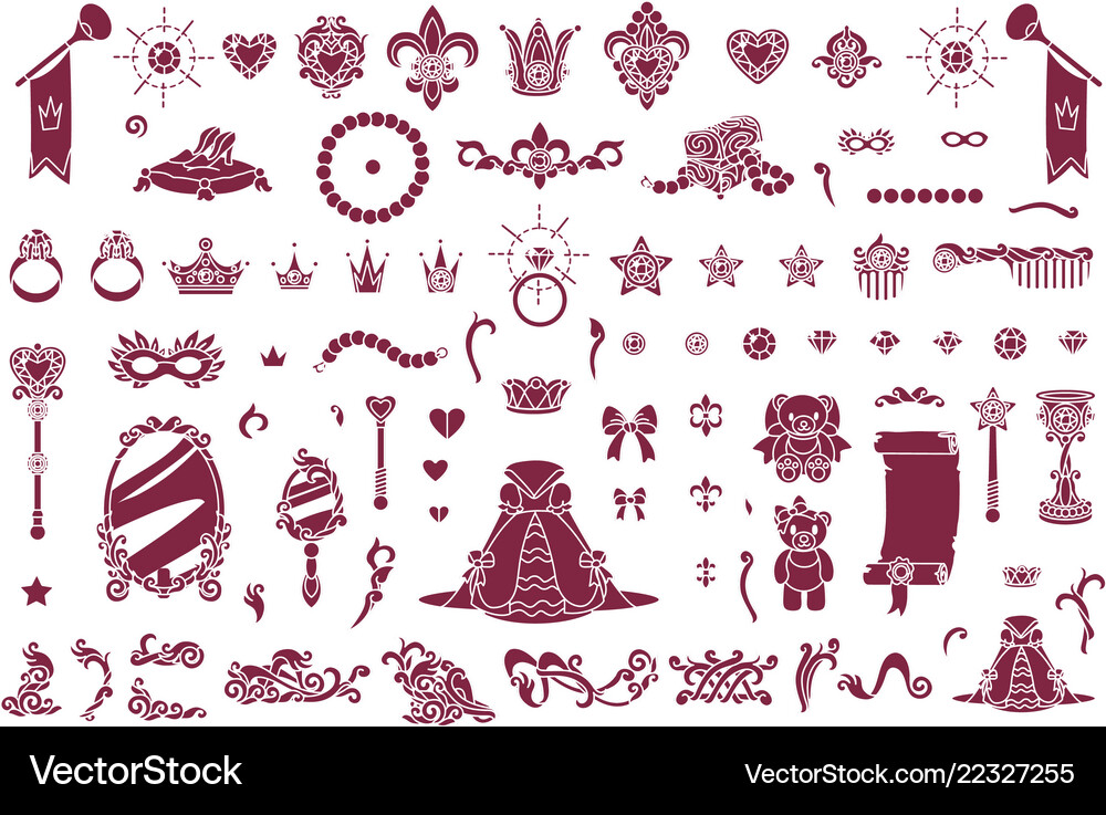 Royal jewelry collection Royalty Free Vector Image