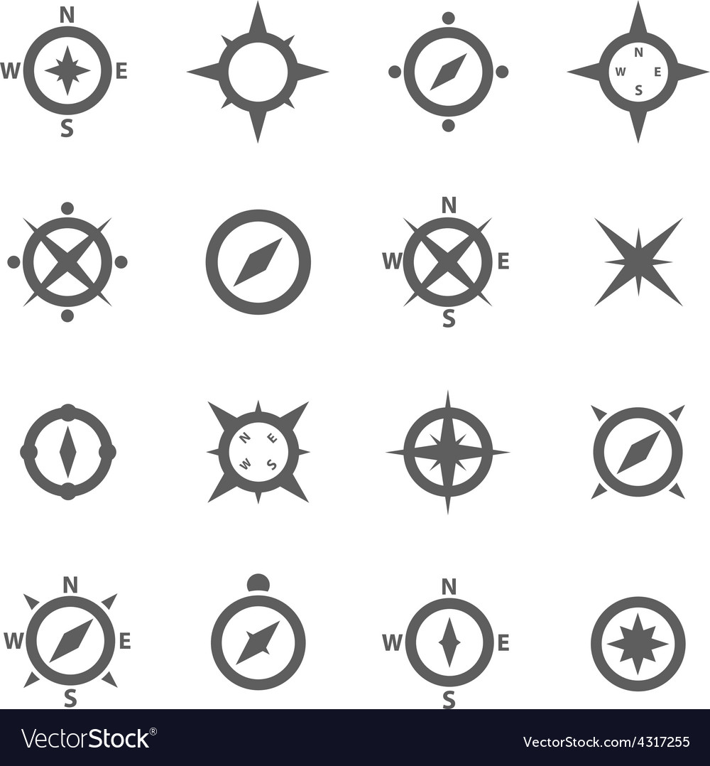 Set compasses Royalty Free Vector Image - VectorStock
