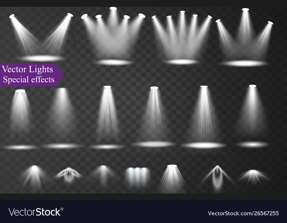Spotlight light effect Royalty Free Vector Image
