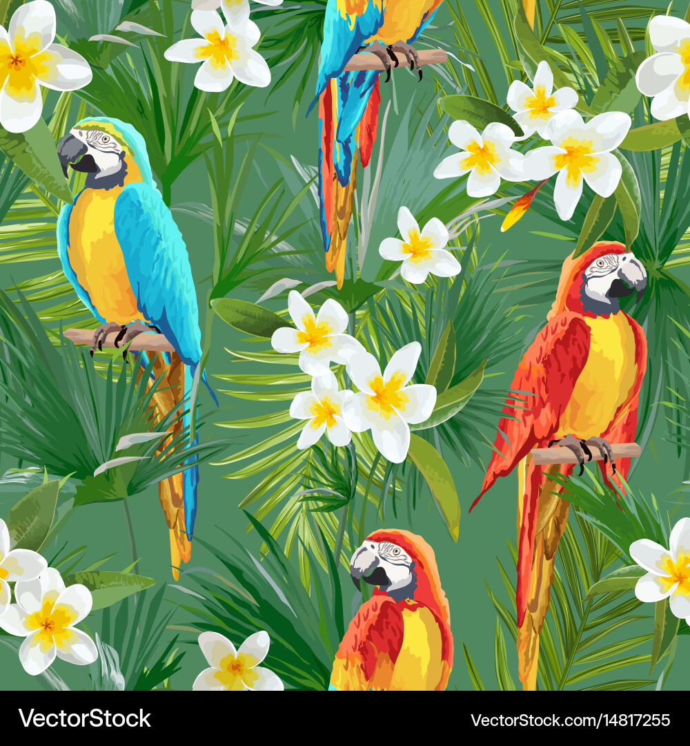 Tropical Parrot Pattern