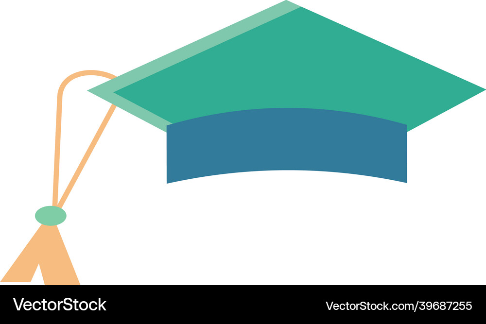 University college school student cap icon Vector Image