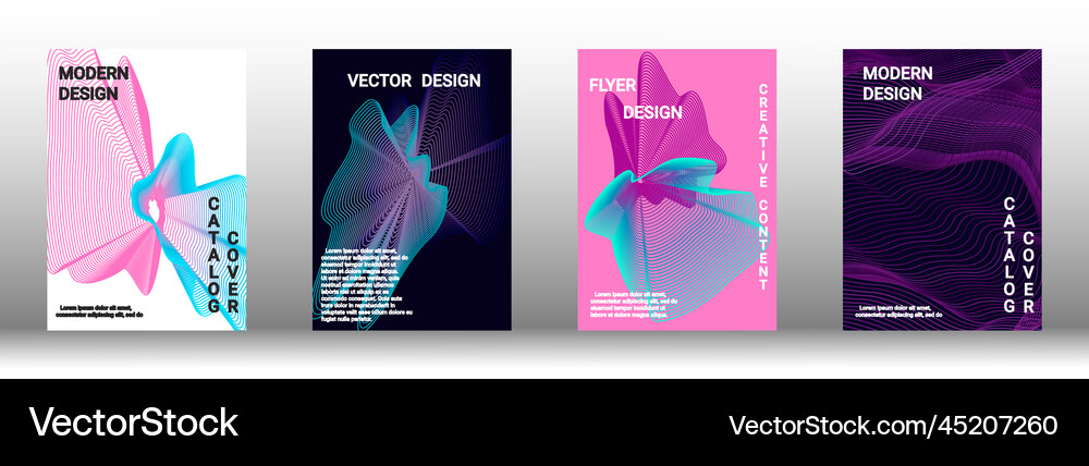 A set of modern abstract covers Royalty Free Vector Image
