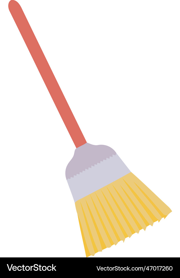 Broom household cleaning object Royalty Free Vector Image
