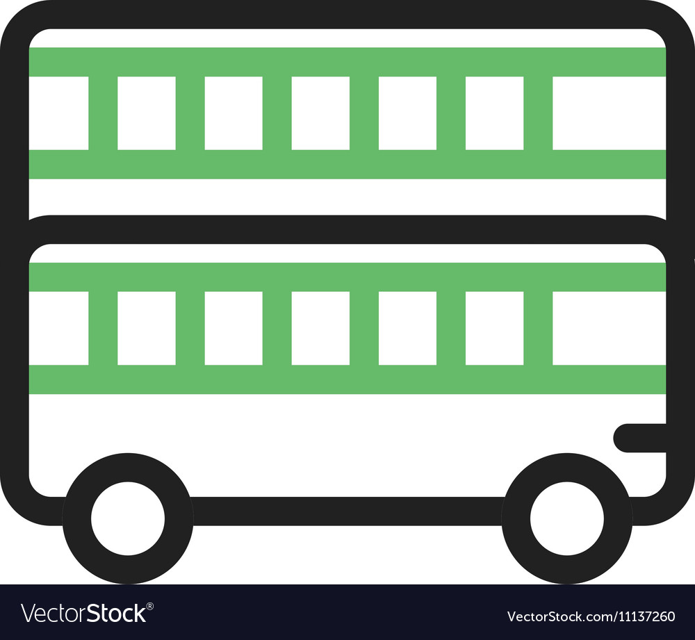 Double bus Royalty Free Vector Image - VectorStock
