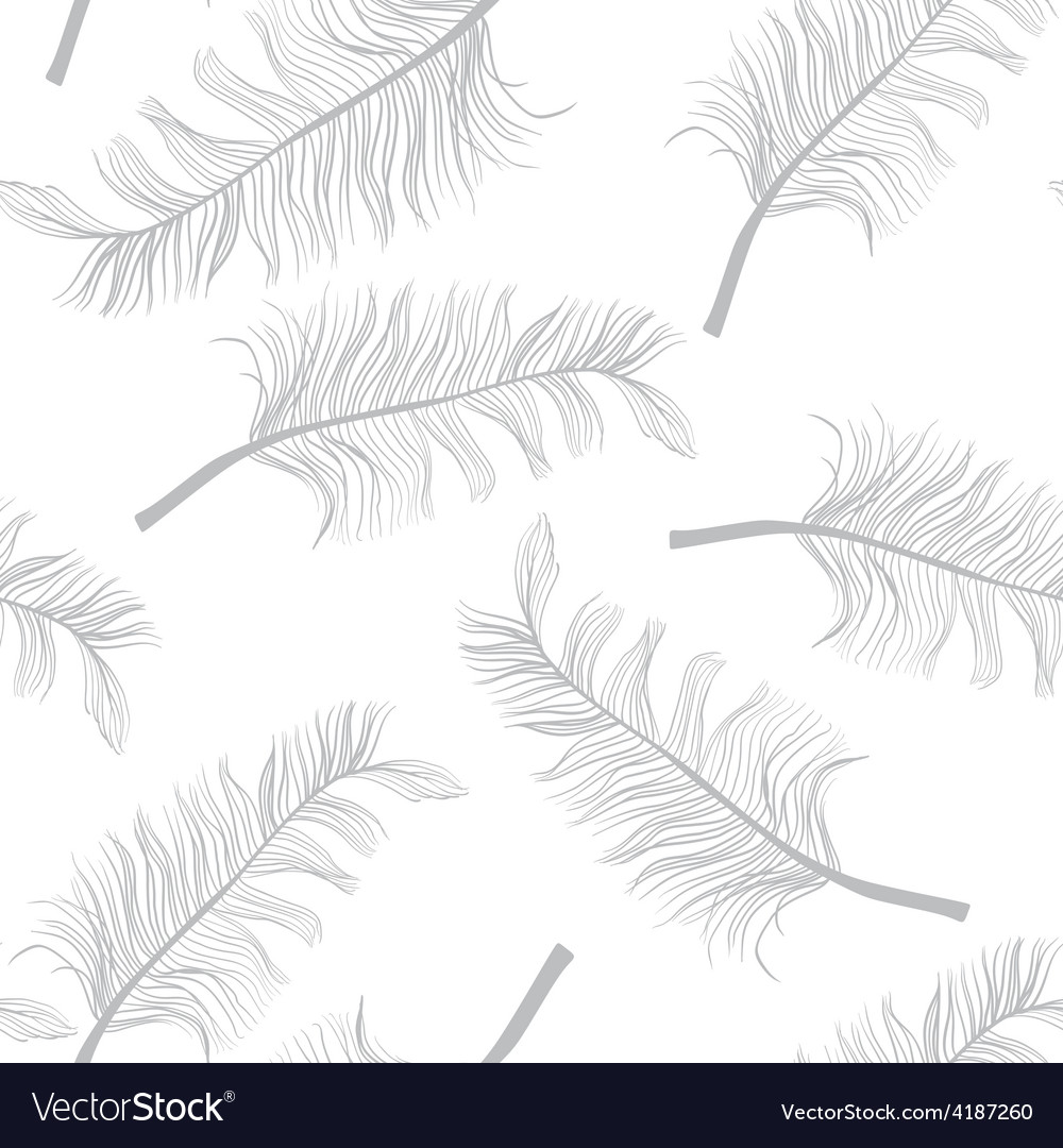 Feathers pattern Royalty Free Vector Image - VectorStock